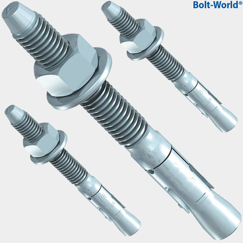M8 x 80mm THROUGH ANCHOR WALL BOLTS RAWL BRICK MASONRY CONCRETE ...